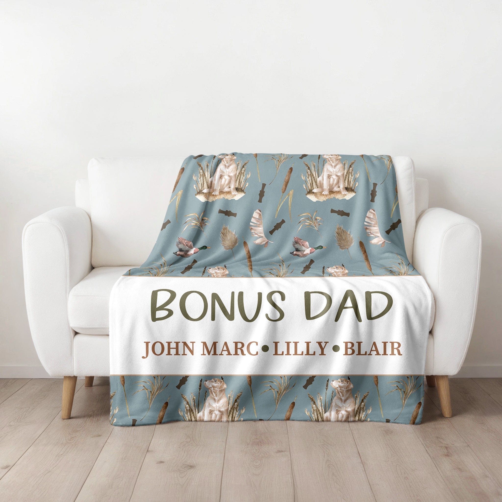 Personalized Duck Hunting Blanket with Names| Father's Day Gift| Grand ...