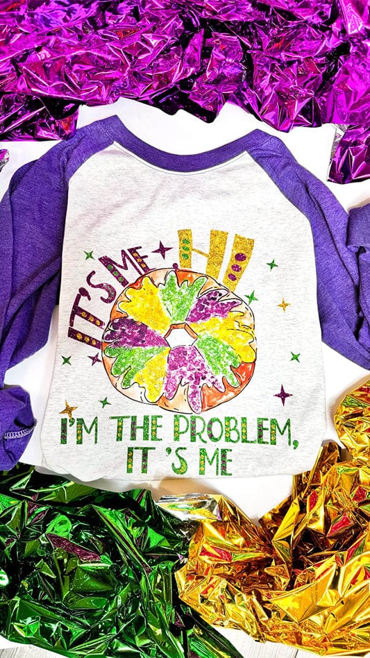 King Cake Problem Raglan T-Shirt – GLAM - Girls Love A Monogram